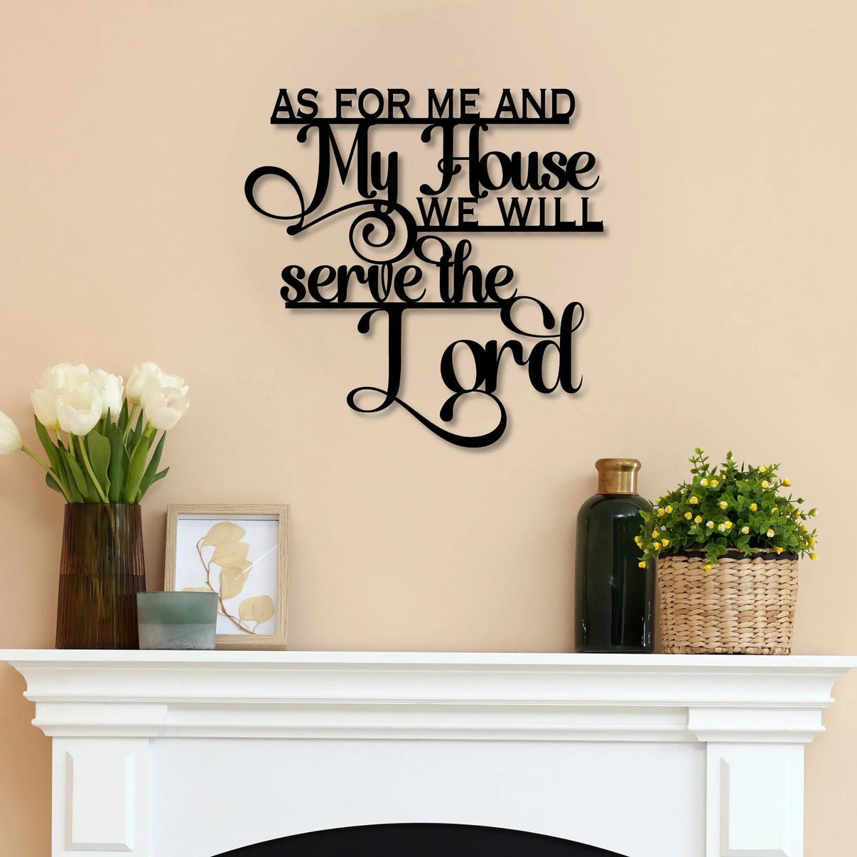 As for Me and My House Metal Sign | Amazing Faith Designs