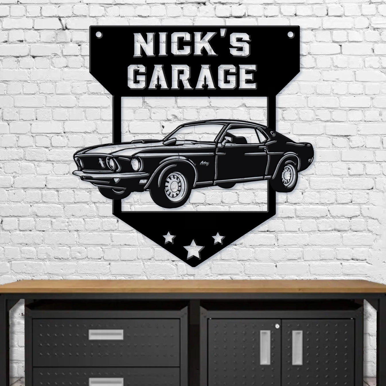 Classic Car Personalized Metal Sign | Garage Sign | Amazing Faith Designs