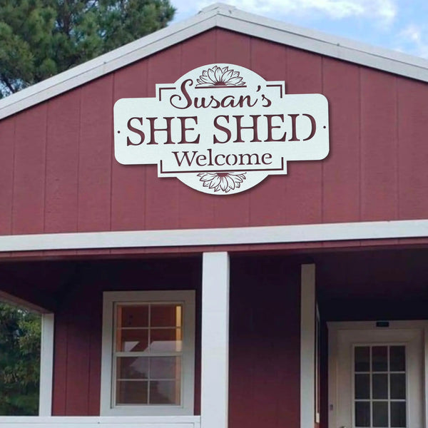 She Shed Metal Sign | Amazing Faith Designs