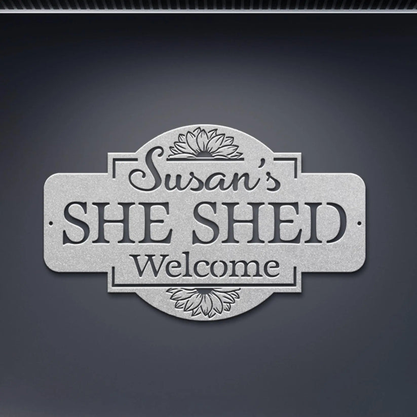 She Shed Metal Sign | Amazing Faith Designs