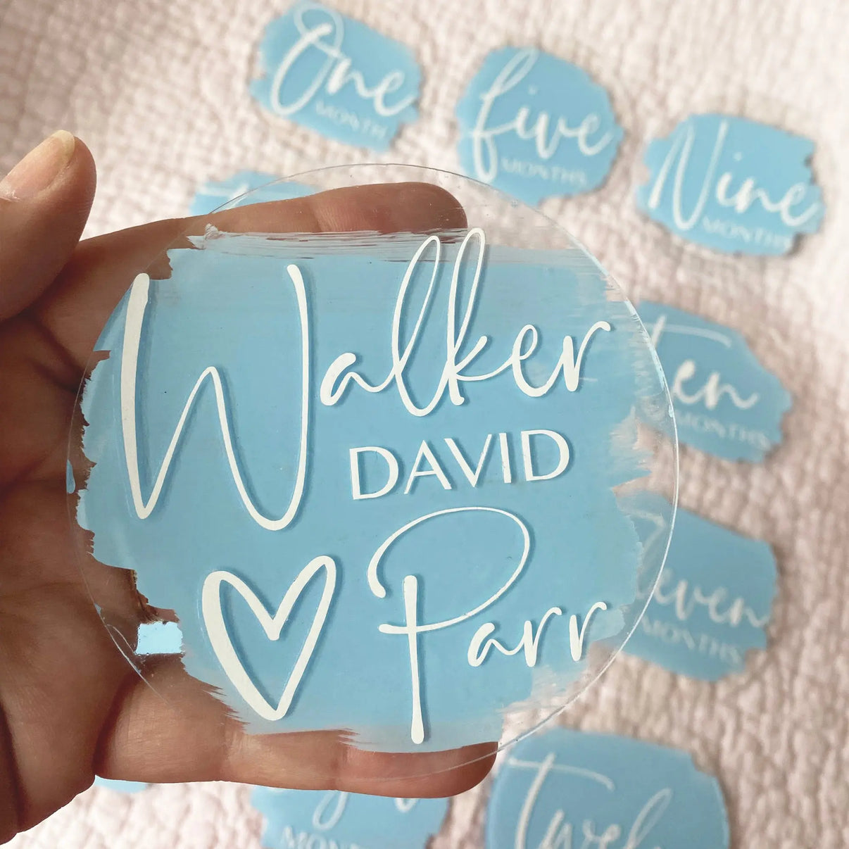 Acrylic Baby Milestone Discs | Set of 13 Personalized Discs | Amazing ...