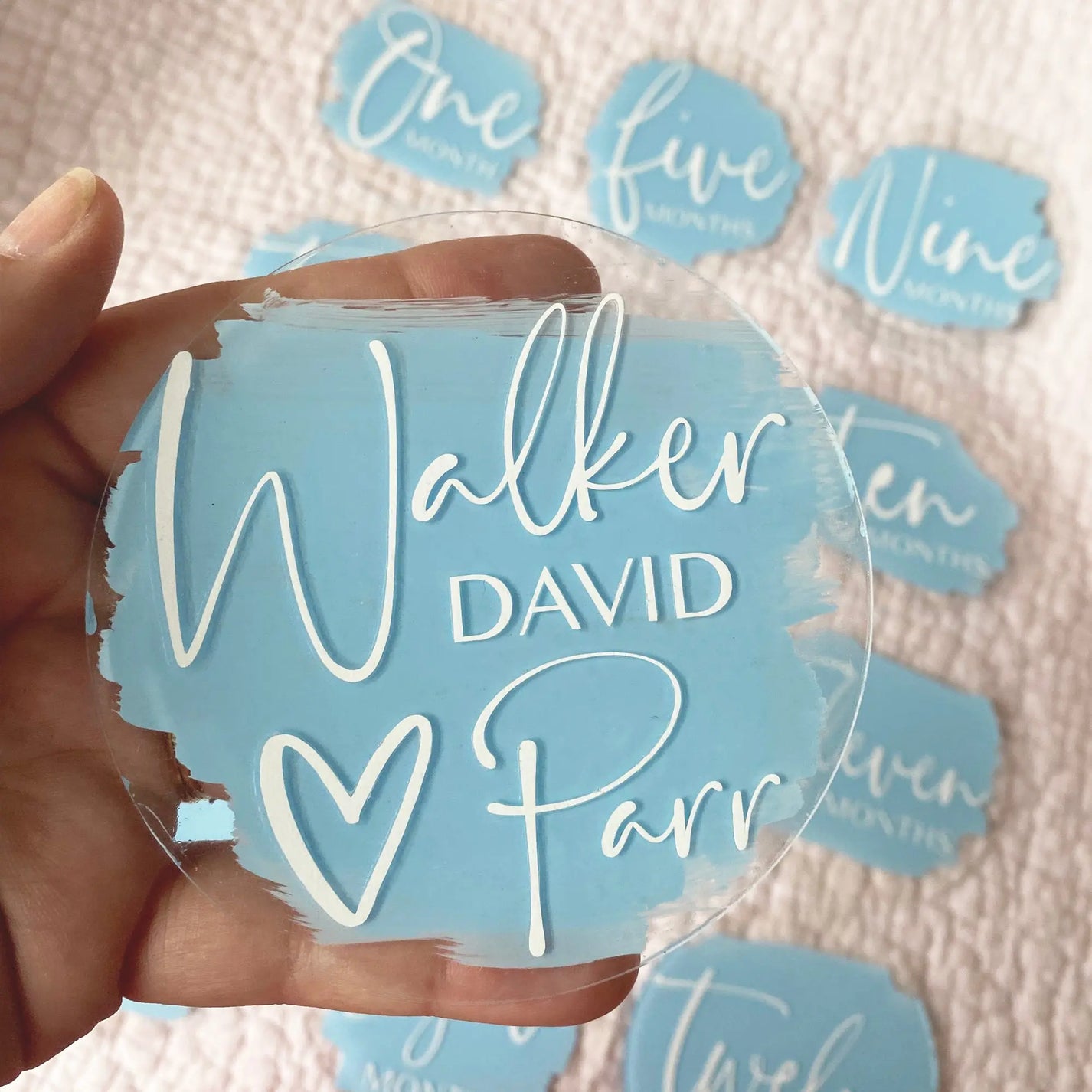 Acrylic Baby Milestone Discs | Set of 13 Personalized Discs | Amazing ...