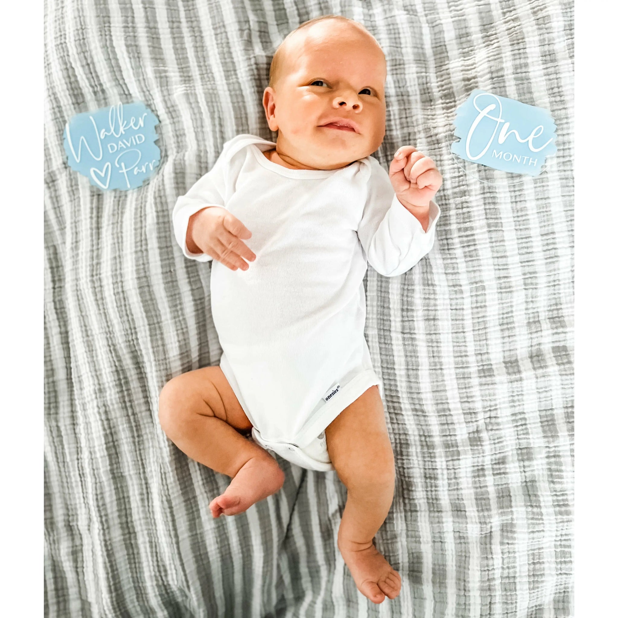 Acrylic Baby Milestone Discs - Monthly Birth Announcement Rounds