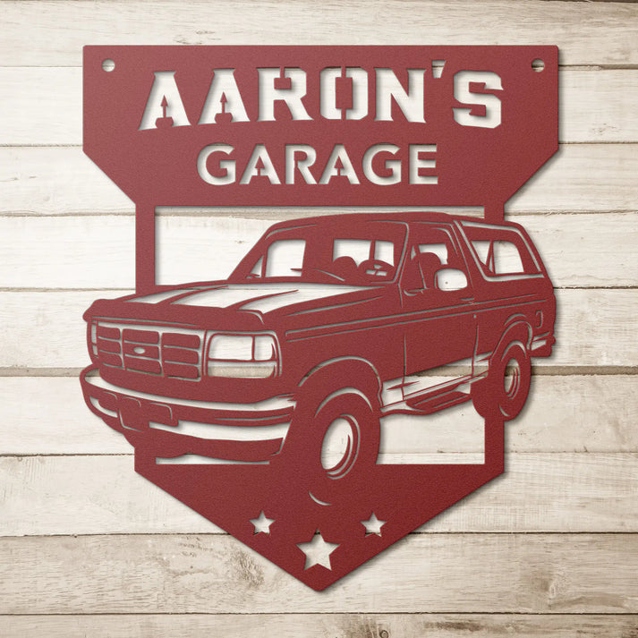 Classic Car Personalized Metal Sign | Garage Sign | Amazing Faith Designs
